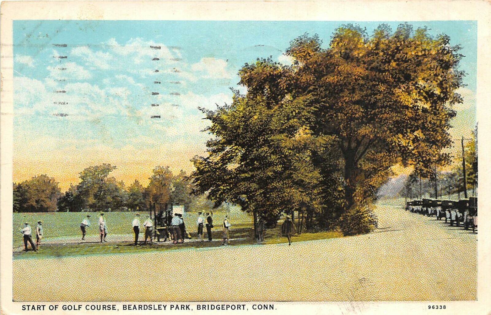 Bridgeport Connecticut 1935 Postcard Start of Golf Course Beardsley ...