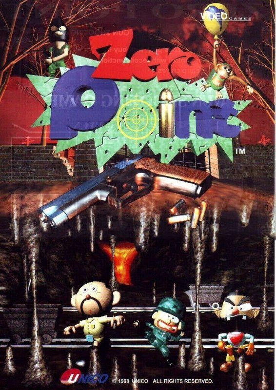 Zero Point Arcade Flyer Original 1998 NOS Video Game Art Print Unico ...