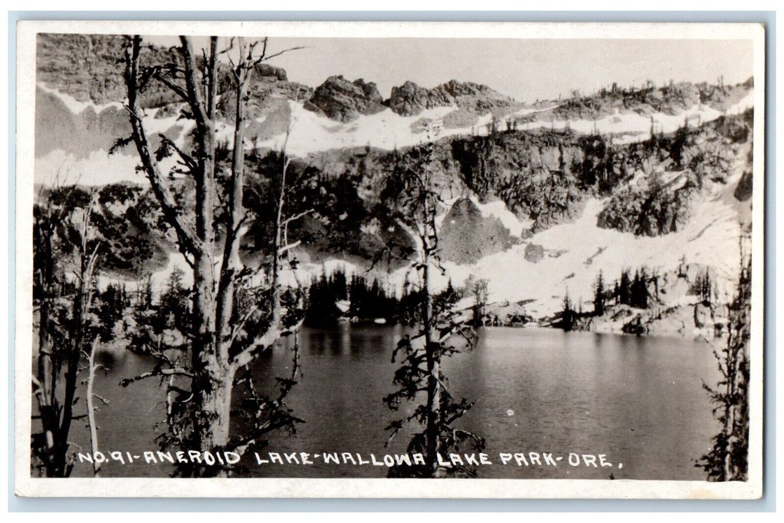 View Of Aneroid Lake Wallowa Lake Park Oregon OR Unposted RPPC Photo ...