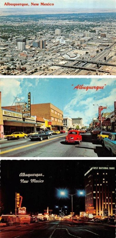 3~4X6 Postcards Albuquerque, New Mexico CENTRAL AVE STREET SCENES Route ...
