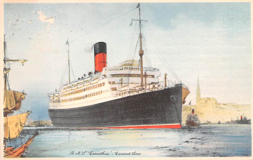 RMS Carinthia, Cunard Line Ship 1933 | Topics - Other, Postcard ...