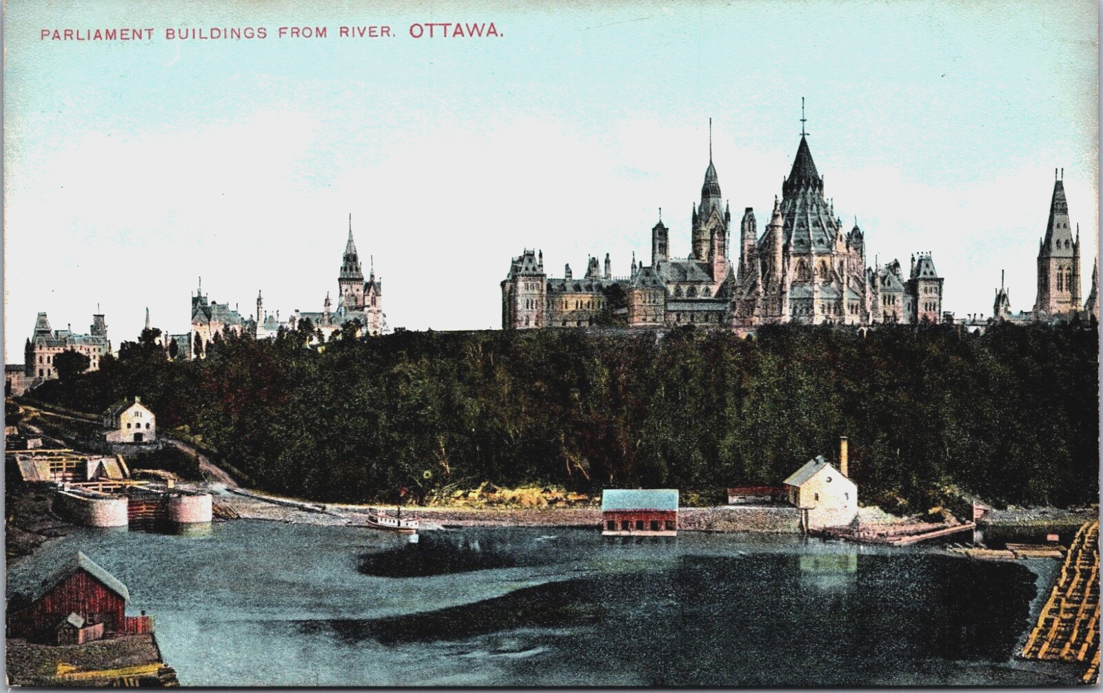 Canada Ottawa Parliament Buildings From River Vintage Postcard C089 ...