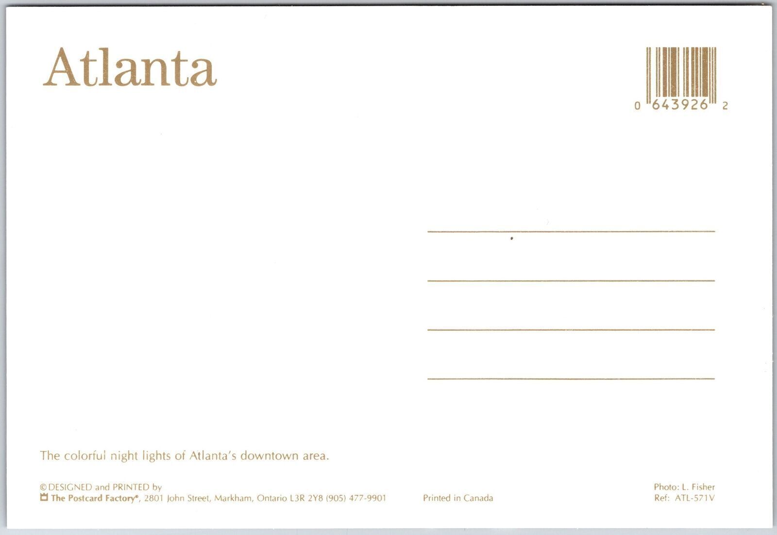 Atlanta Georgia The Colorful Night Lights of Atlanta's Downtown Area ...