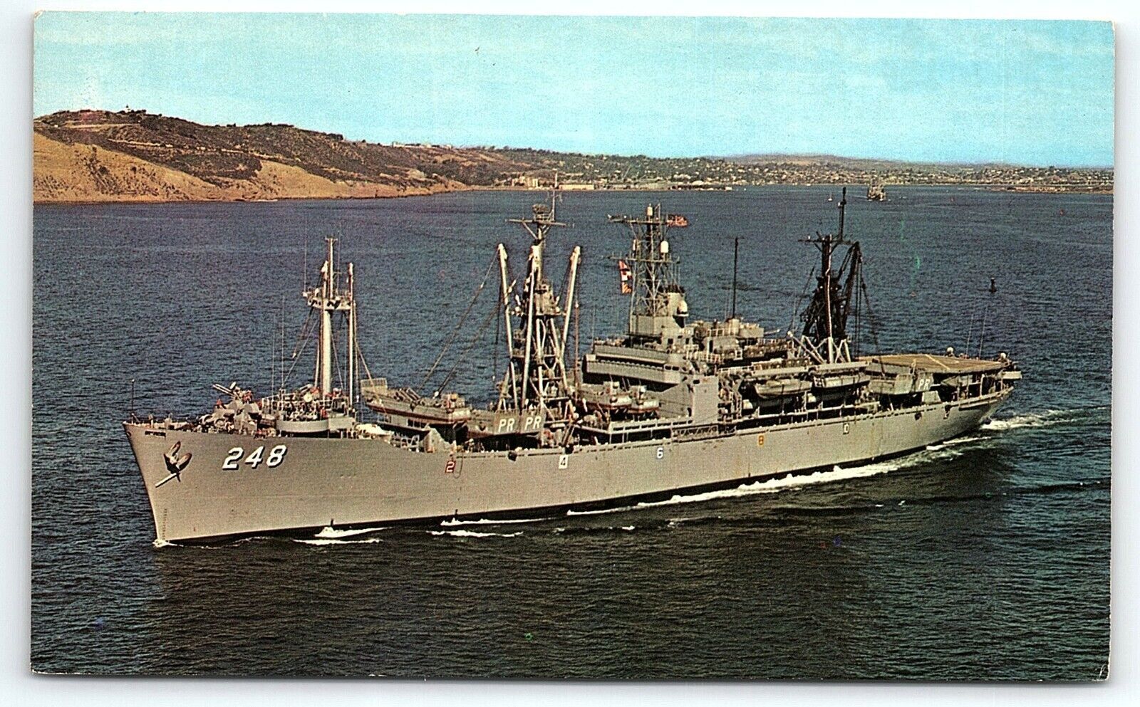 Vintage U.S. Navy Ship U.S.S. Paul Revere Lpa-248 Unposted Chrome ...