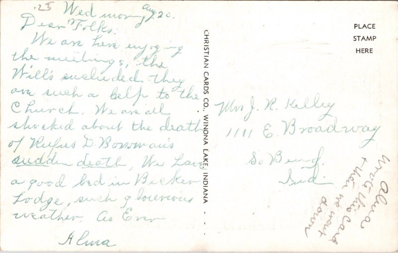 Postcard Multiple Views Camp Alexander Mack in Milford, Indiana ...