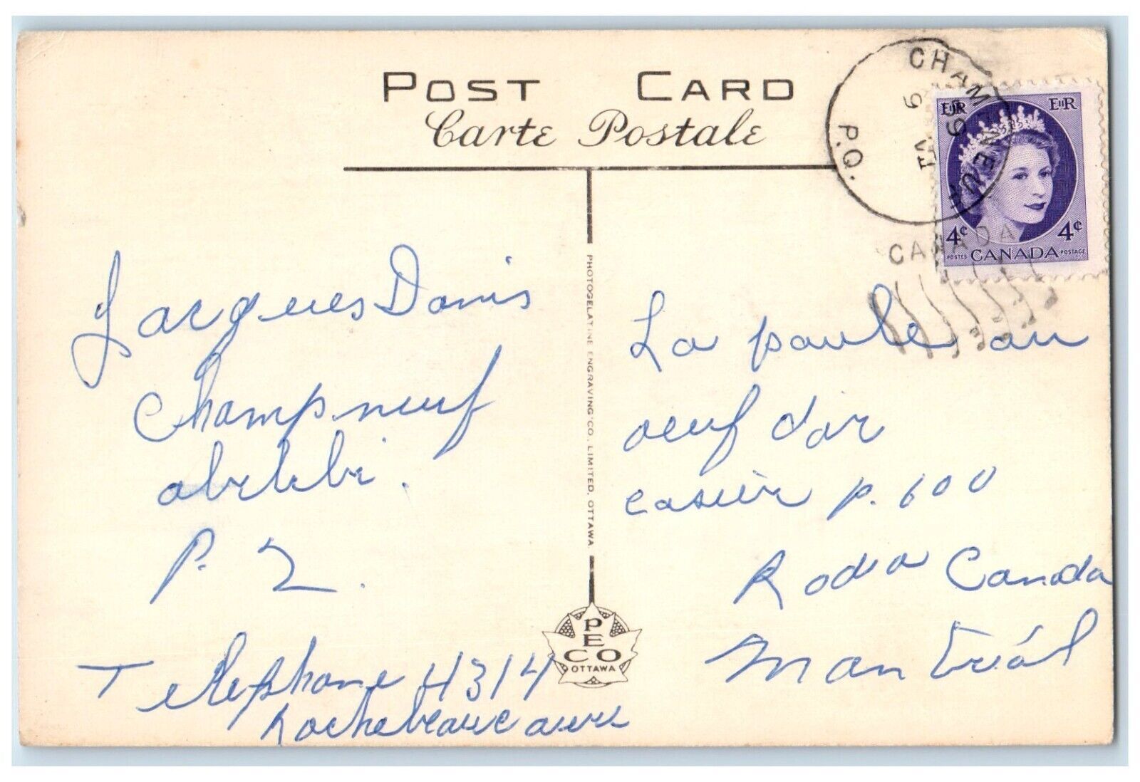 1959 Chalet Paquin Lac Vert Val Barrette Quebec Canada Posted Postcard | Canada - Quebec - Other ...