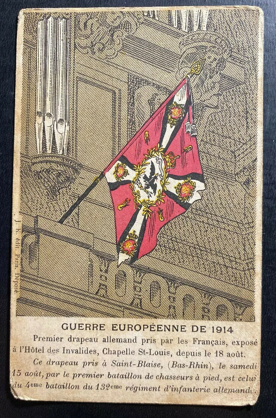 Mint France Picture Postcard WWI First German Flag Taken By French Army ...