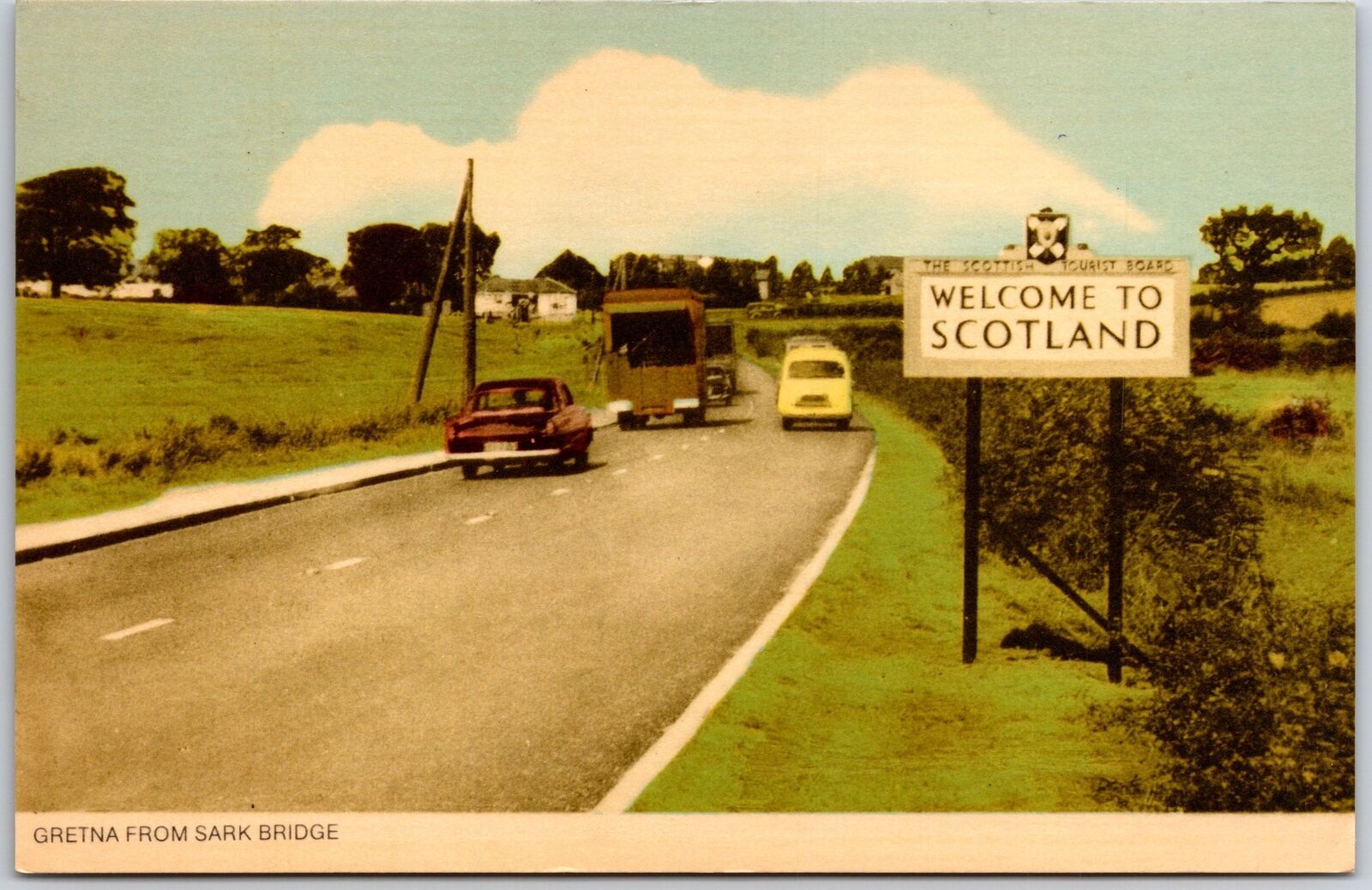The Scotland Tourist Board Highway Road Welcoming to Scotland Postcard ...