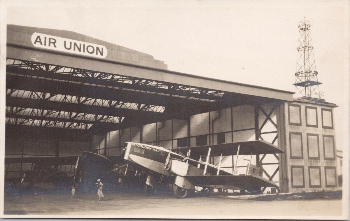 Airplane 'Golden Ray' Air Union Aeroplane Airliner Unused RRPC Postcard ...