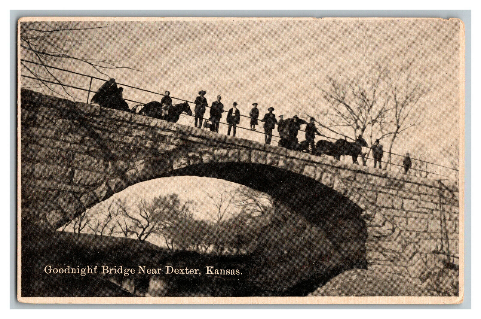 Goodnight Bridge Near Dexter Kansas Vintage Standard View Postcard ...