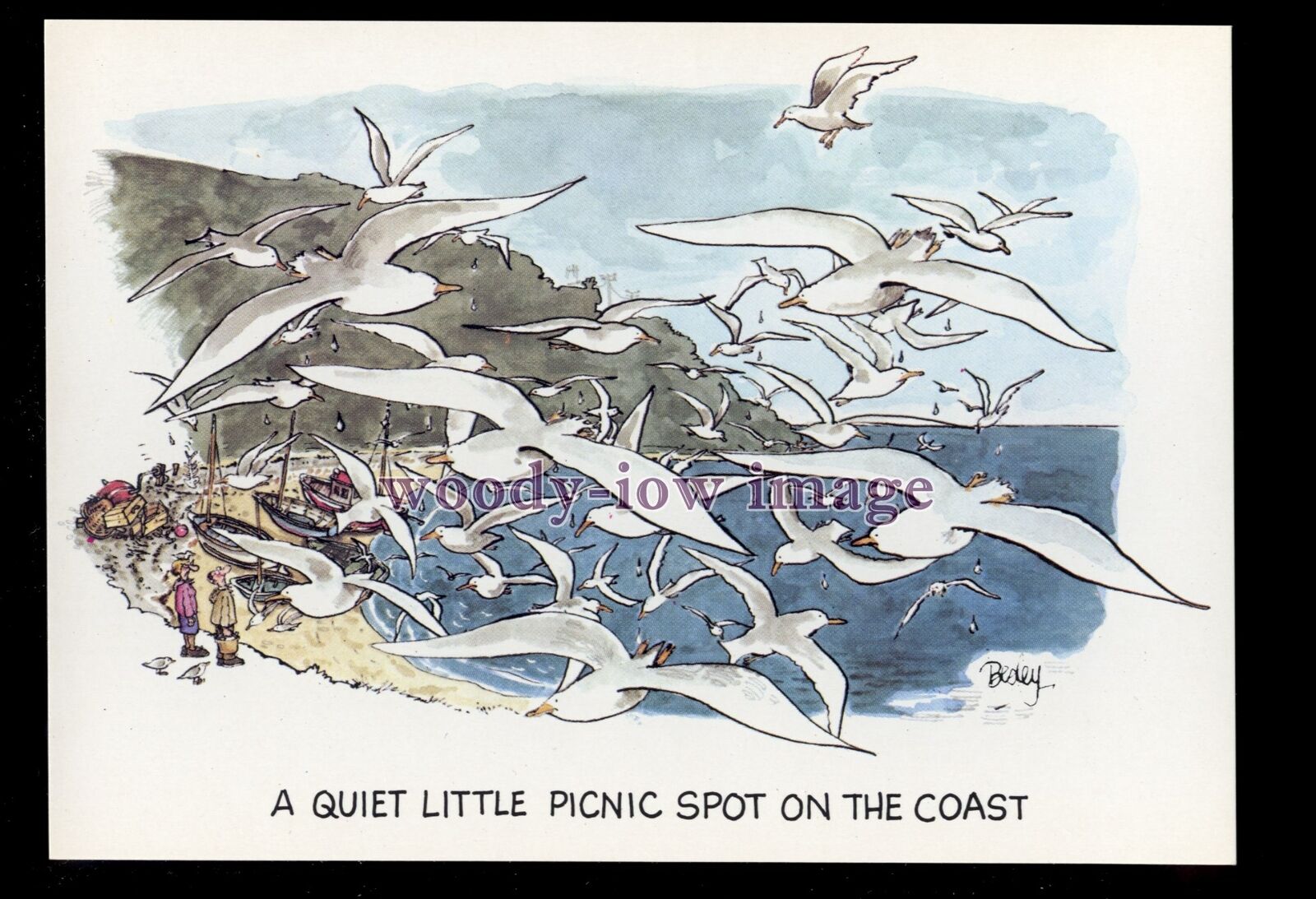 BES077 - Seagulls - Quiet little Picnic Spot on the Coast- Besley comic ...