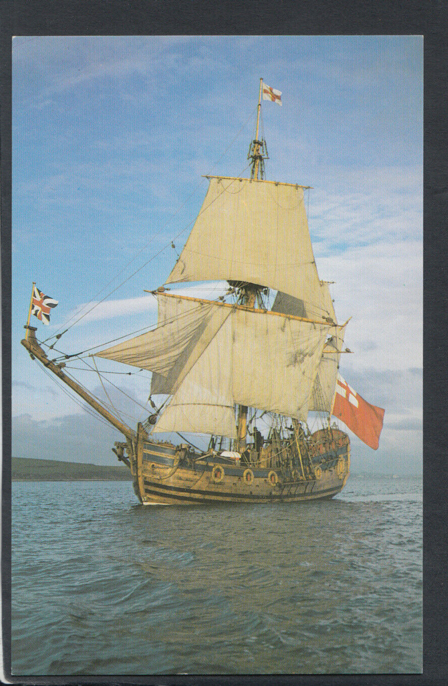 Sailing Postcard - Replica of 17th Century Ketch Nonsuch at Appledore ...