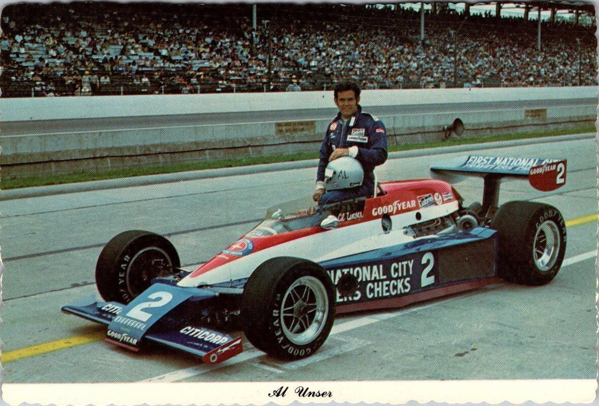 2~4X6 Postcards IN Indiana RACE CAR DRIVER AL UNSER & PIT CREW Indy 500 ...