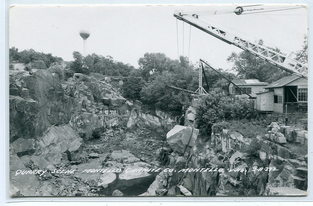 Quarry Scene Montello Granite Co Wisconsin RPPC Real Photo 1950s ...