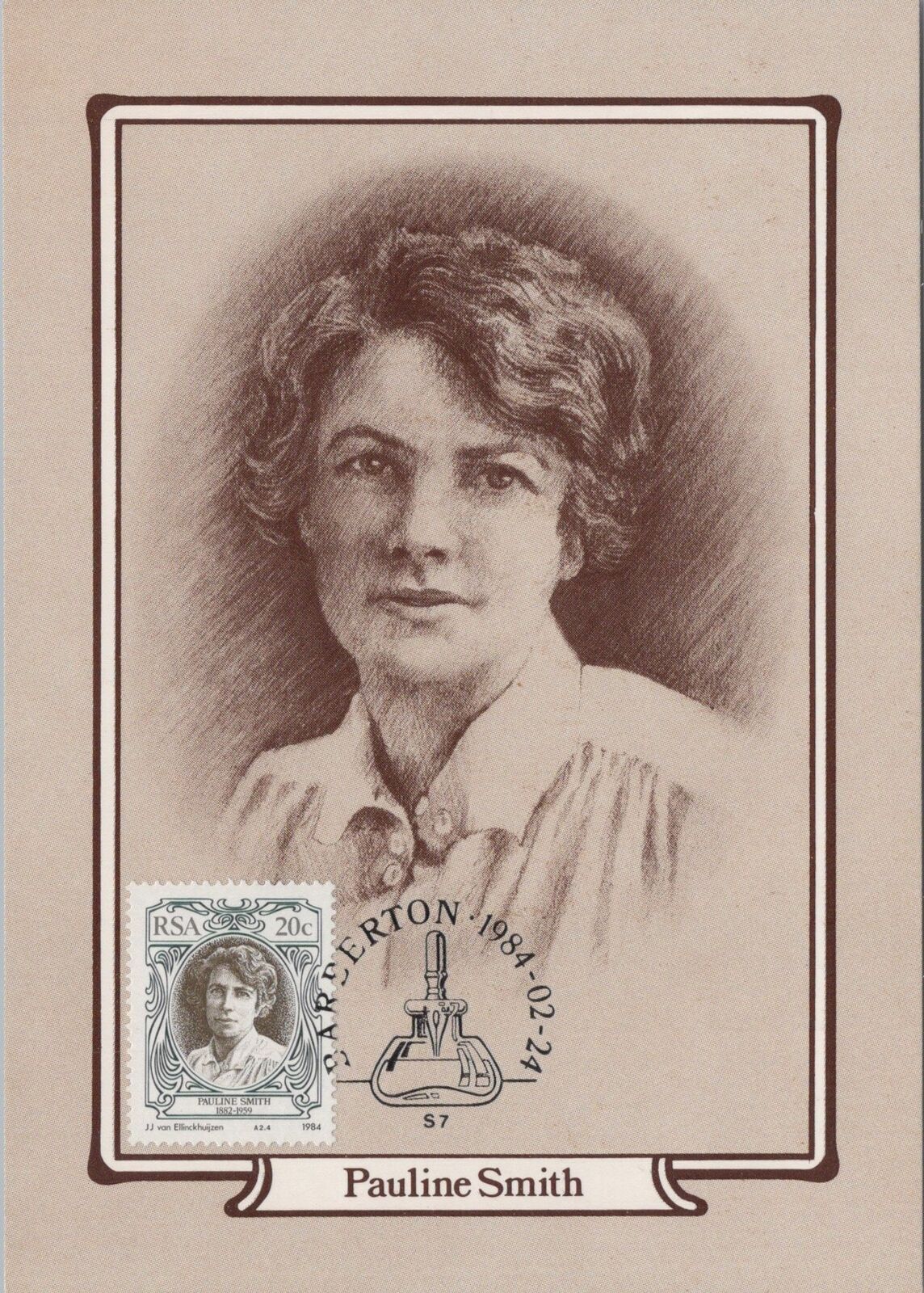 South Africa Postcard - Stamp - English Writers, Pauline Smith Ref ...