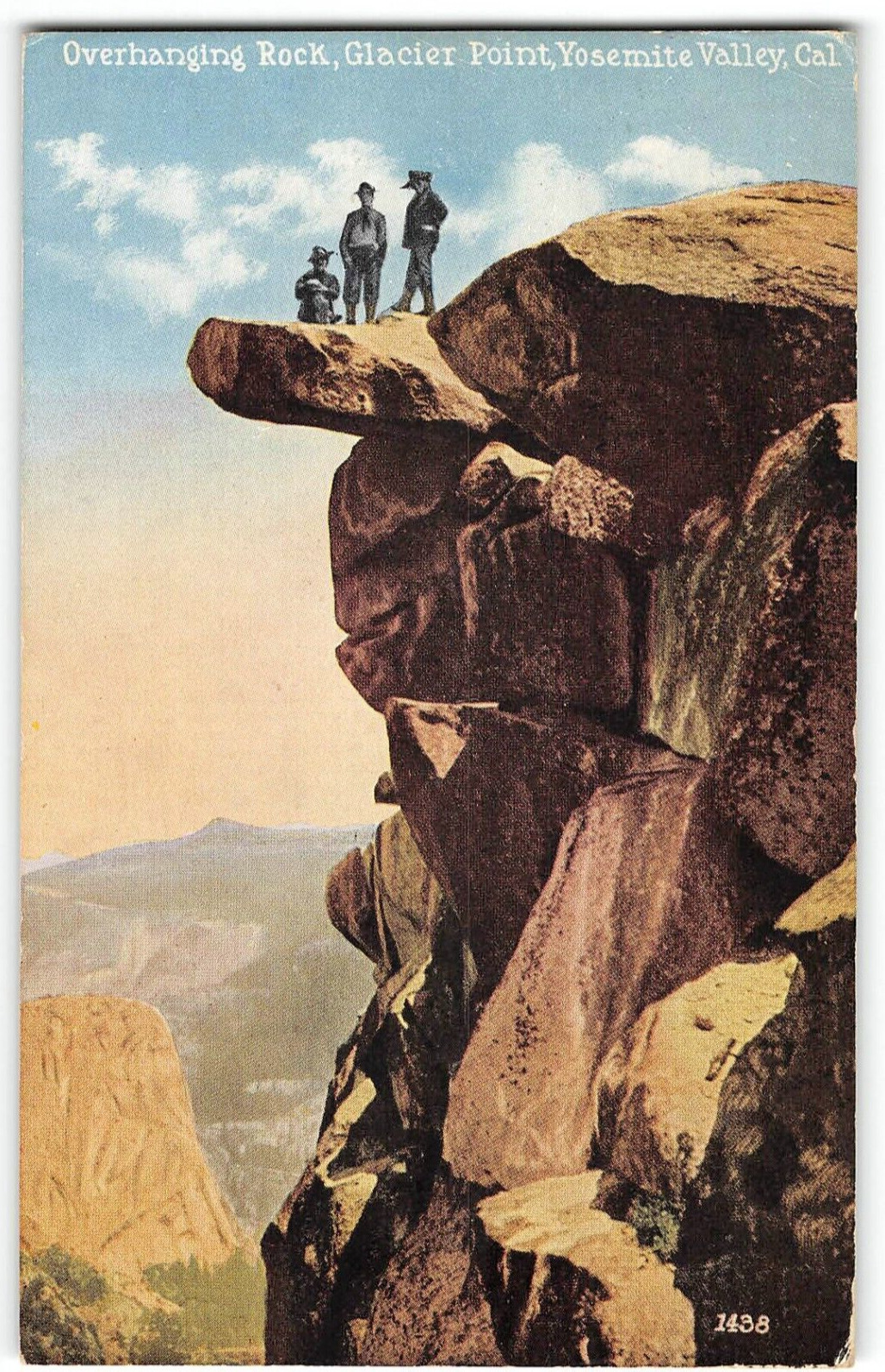 Overhanging Rock, Glacier Point, Yosemite Valley, CA 1919 Vintage ...