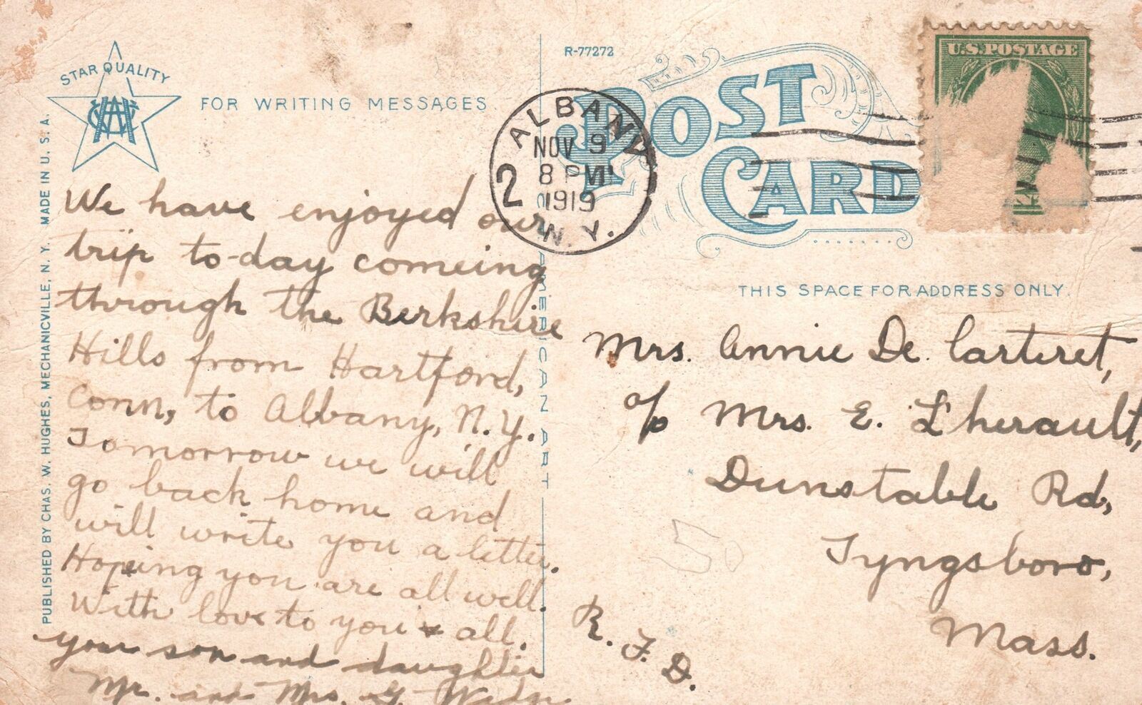 Vintage Postcard 1919 D&H And Journal Building Albany New York NY Chas ...