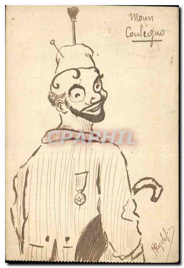 Old Postcard Drawing by hand Soldier Army Medal | Topics - Illustrators ...