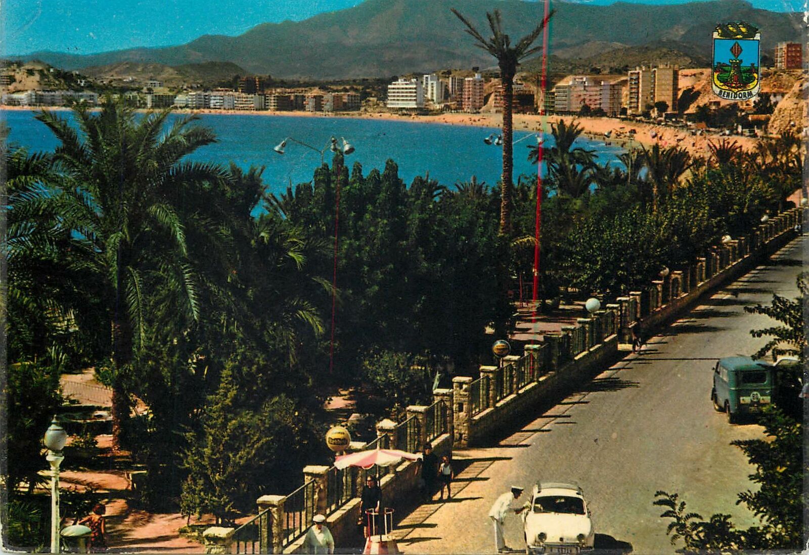 Postcard Spain Benidorm Southern beach view from the Pavilion | Europe ...