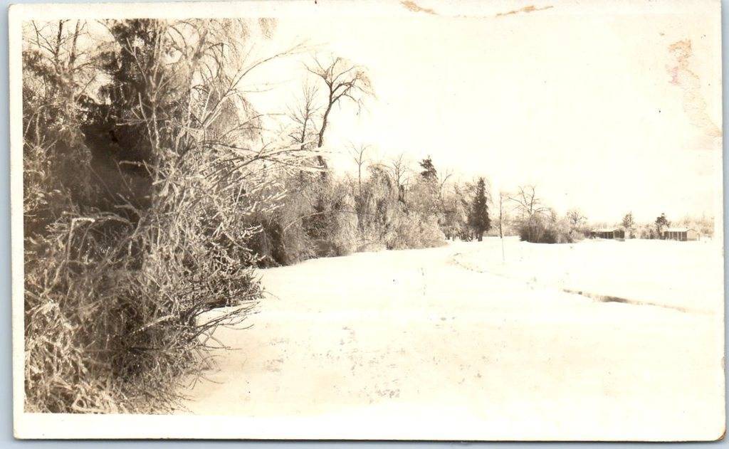 Vintage Michigan RPPC Photo Postcard Winter Road Scene w/ 1916 ...