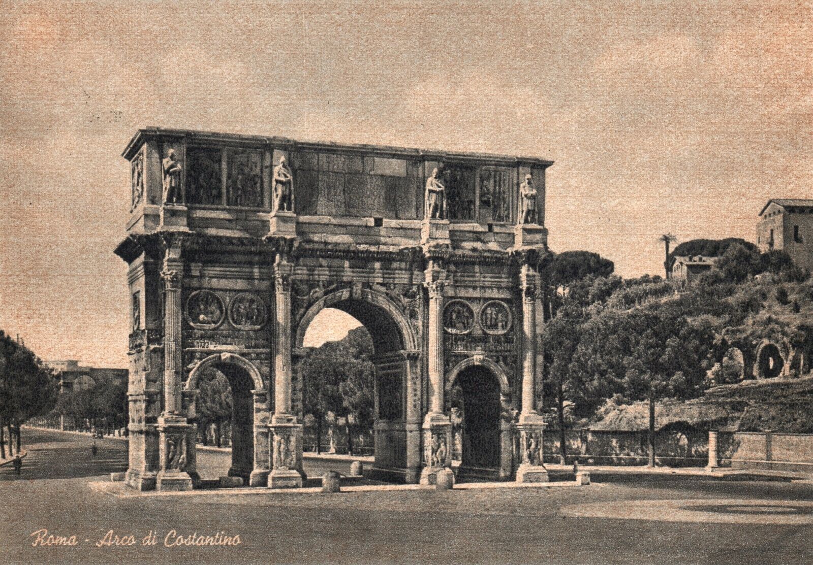 Vintage Postcard 1910's Arch de Constantine Historical landmark Rome ...