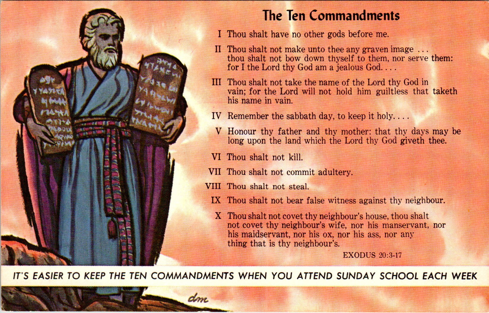 The Ten Commandments | Topics - Other, Postcard / HipPostcard