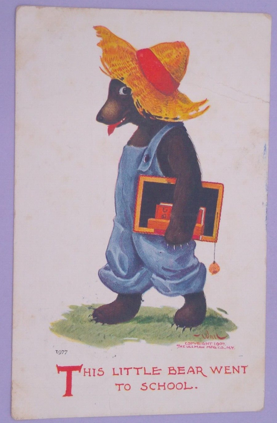 1909 Anthropomorphic Teddy Bear Ullman 1977 Bernhardt Wall Vintage ...