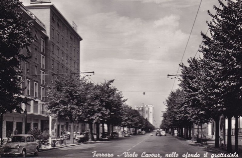 Ferrara Viole Cavour Avenue Boulevard Italy Old Real Photo Postcard ...