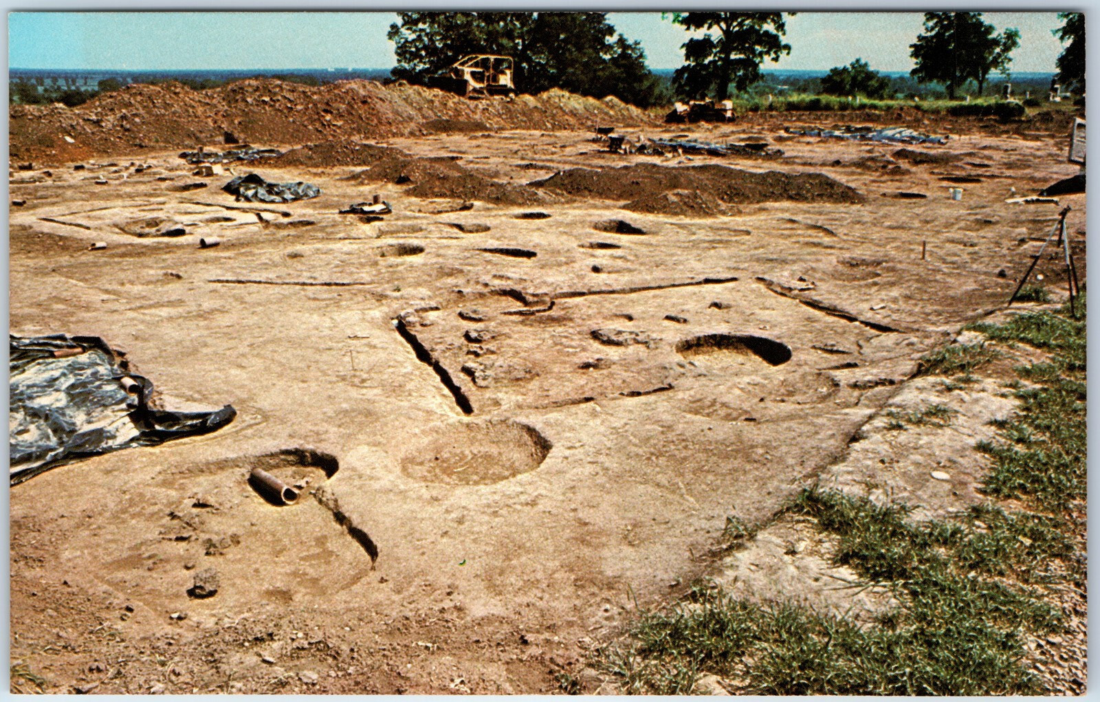 c1980s Dickson, IL Mississippian Village Chrome PC Mounds ...