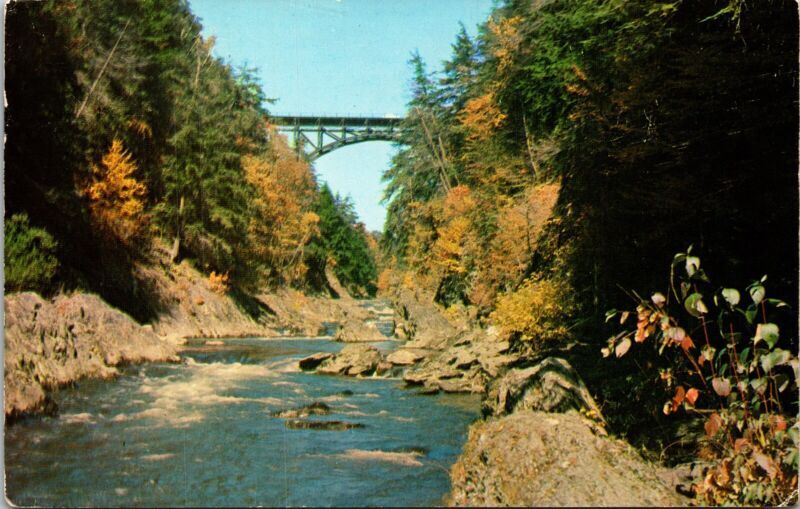 Quechee Gorge US Route 4 Highway Bridge Vermont River Chrome Cancel WOB ...