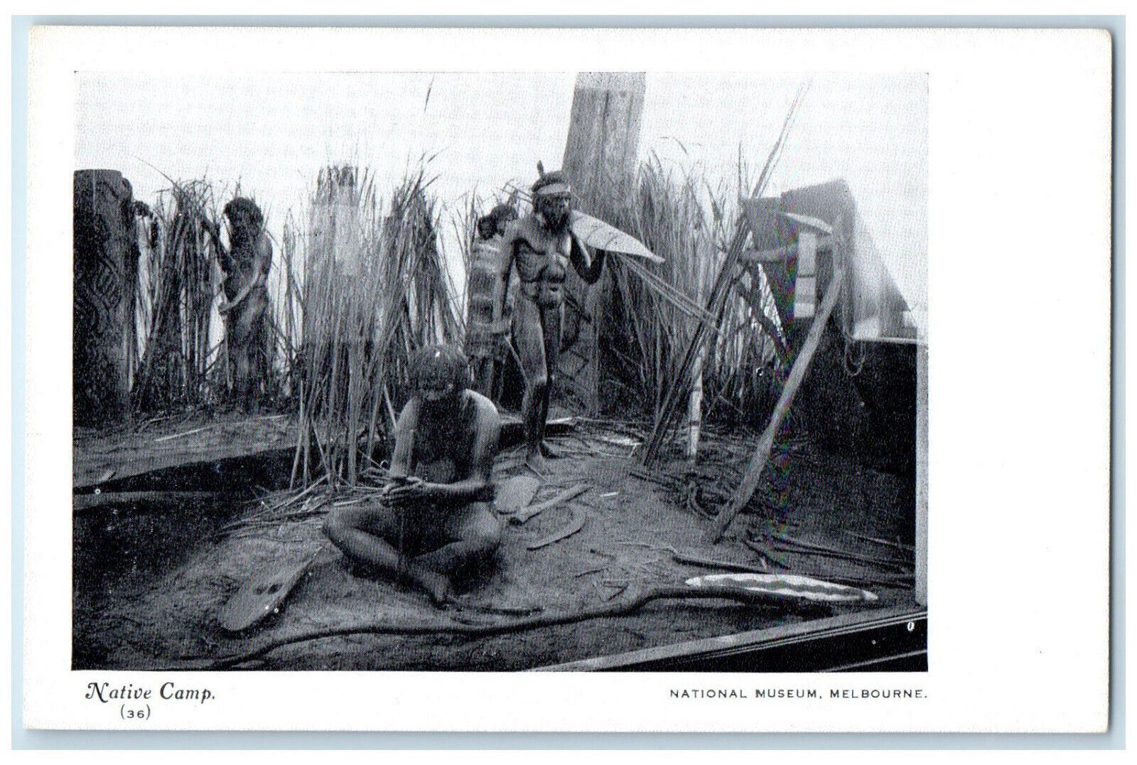 1935 Native Camp Tribal People National Museum Melbourne Australia ...