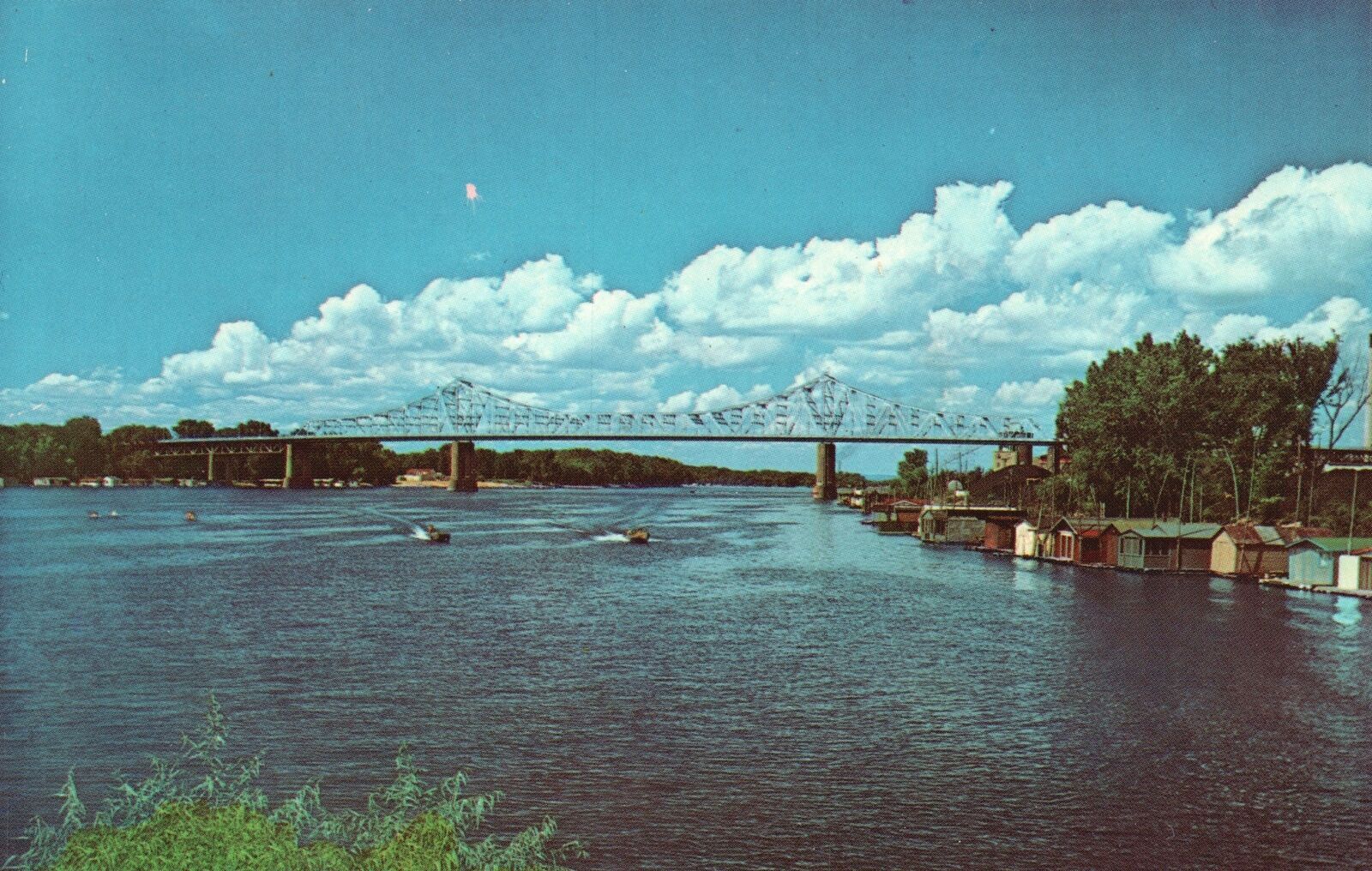 Vintage Postcard Mississippi River Bridge From Houska Park La Crosse ...
