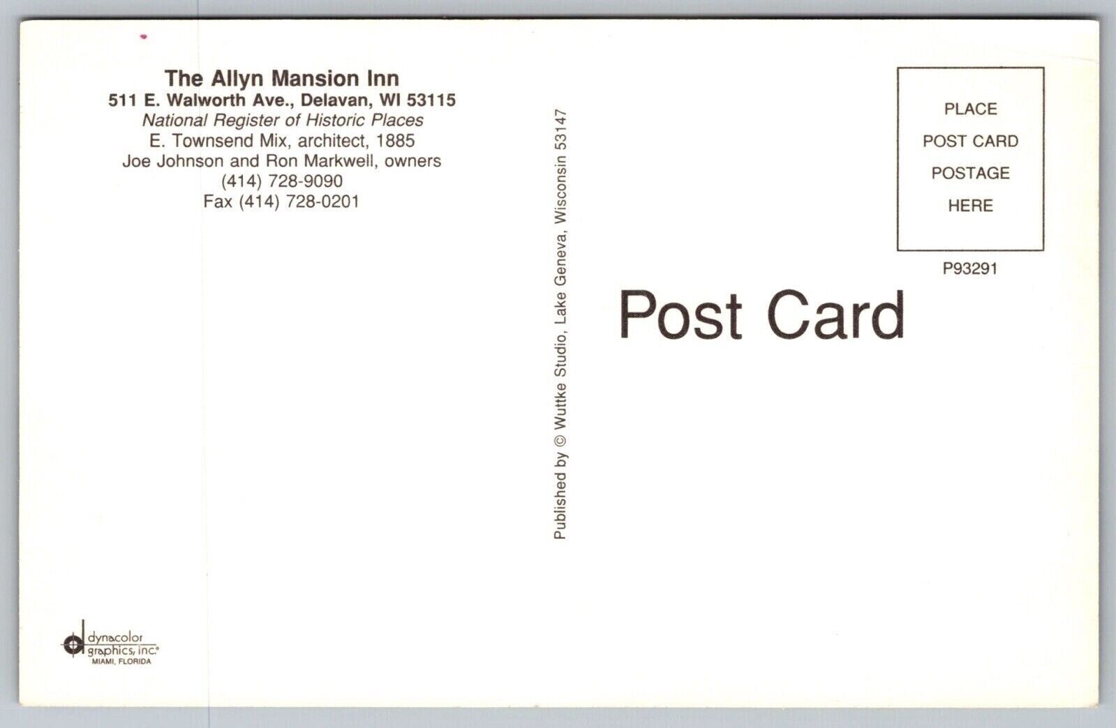 Delavan Wisconsin Allyn Mansion Inn Historic Landmark Streetview Chrome ...