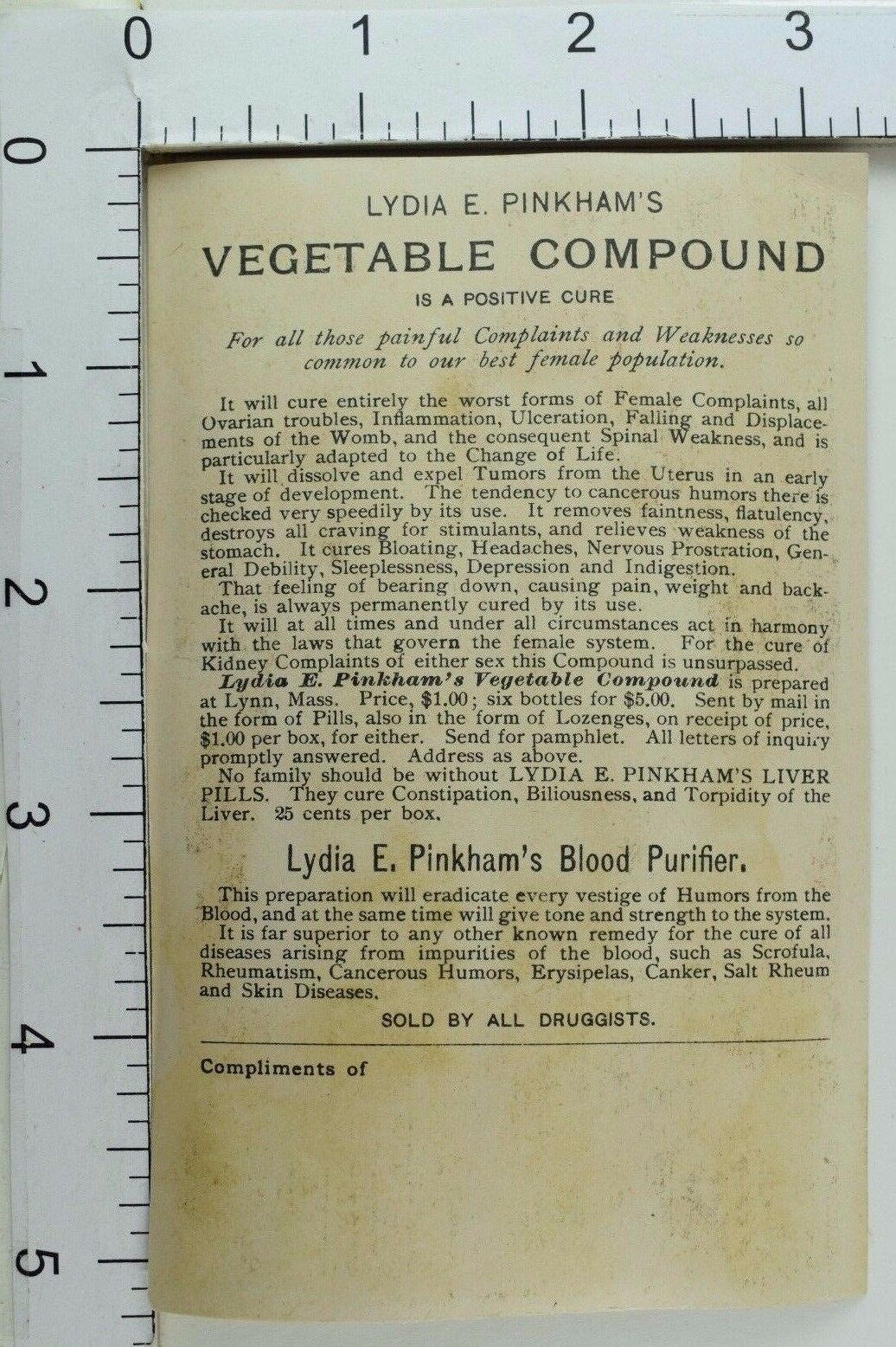 Lydia E Pinkham's Vegetable Compound Positive Cure Adorable Girls Grand ...