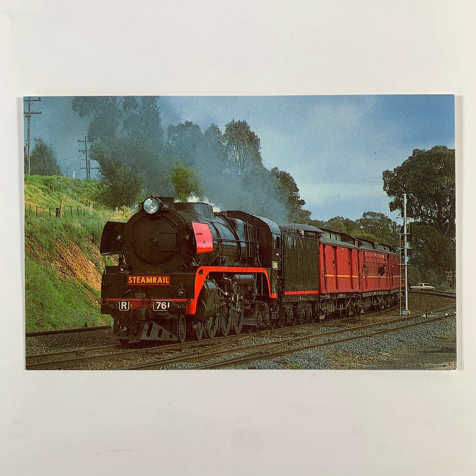 Postcard Railroad Train Victorian Steam Locomotive Hudson Type Class R ...