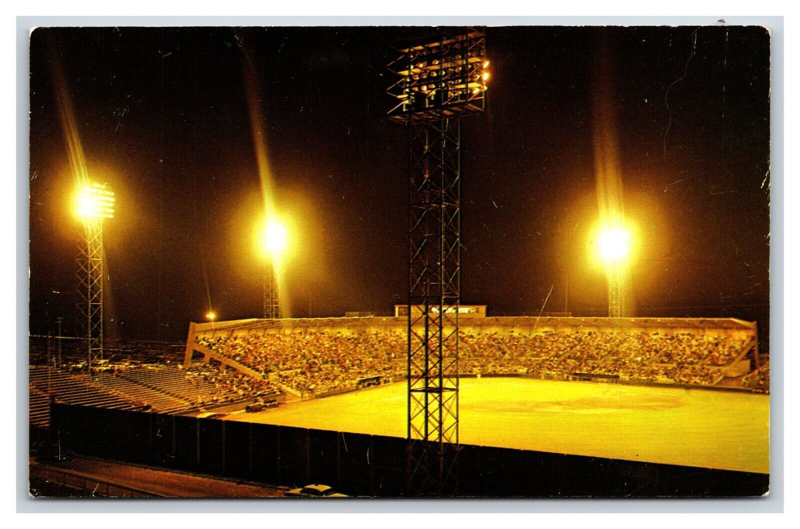 Cheney Stadium Night View Tacoma Washington WA UNP Chrome Postcard T16 ...