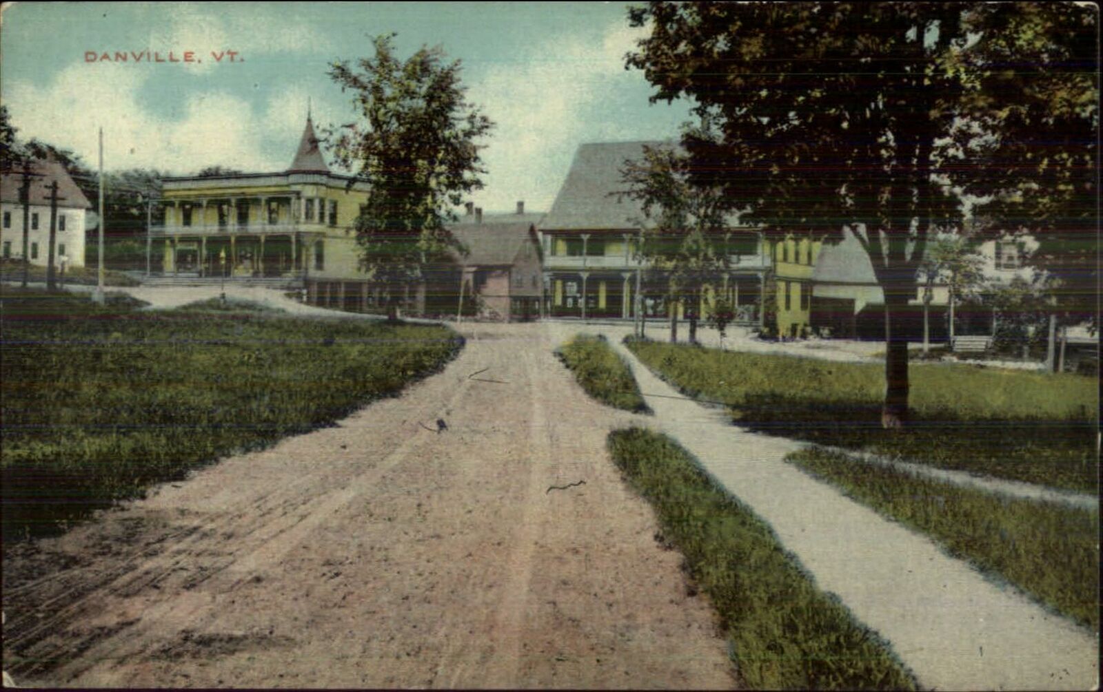 Danville VT Downtown c1910 Postcard | United States - Vermont - Other ...