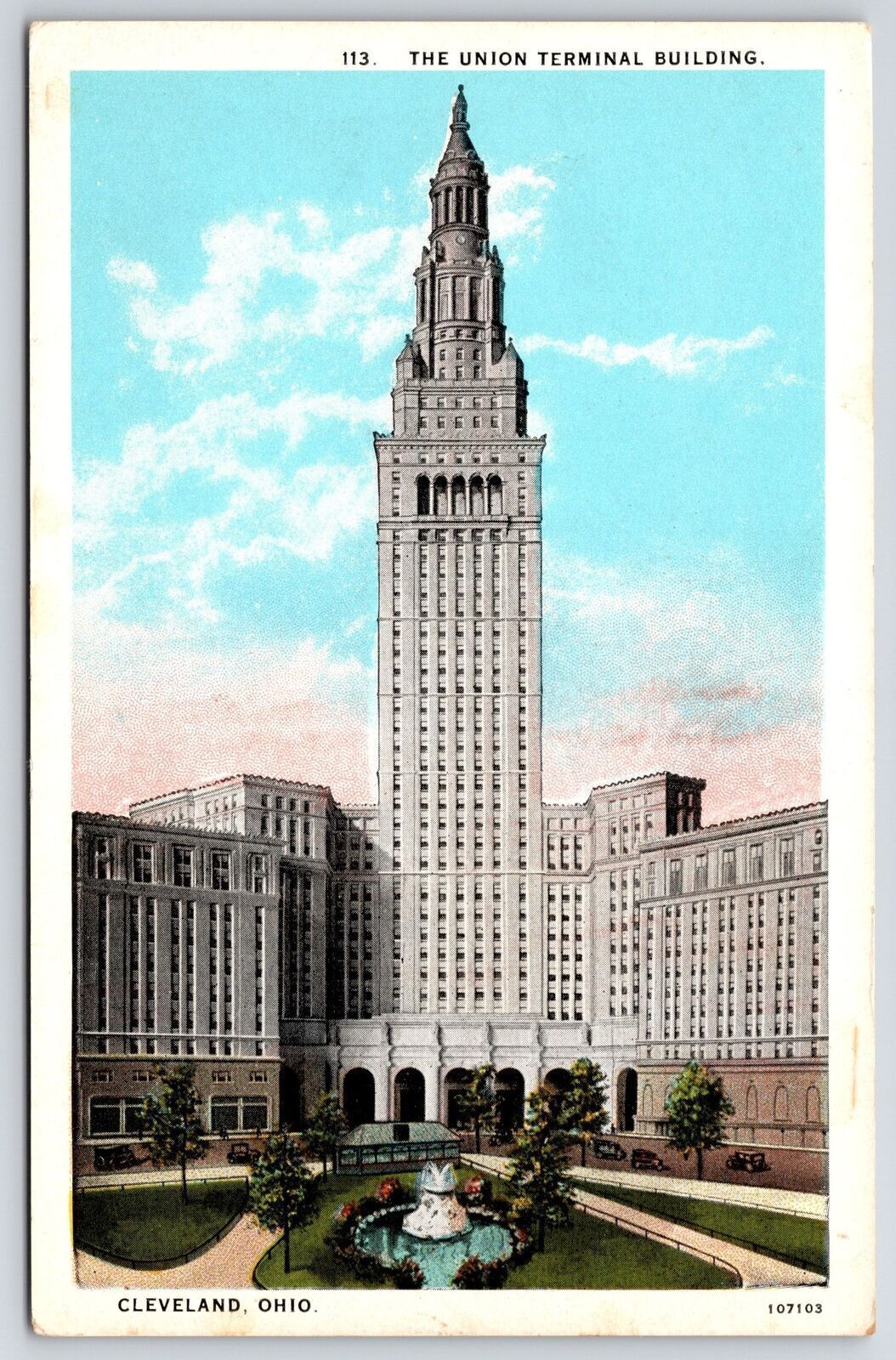 The Union Terminal Building Cleveland Ohio Grounds And Skyscraper View ...