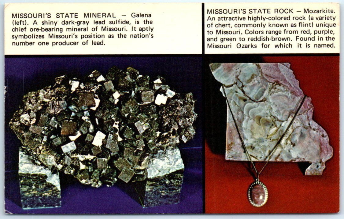 Postcard - Missouri's State Mineral and Rock | United States - Missouri ...