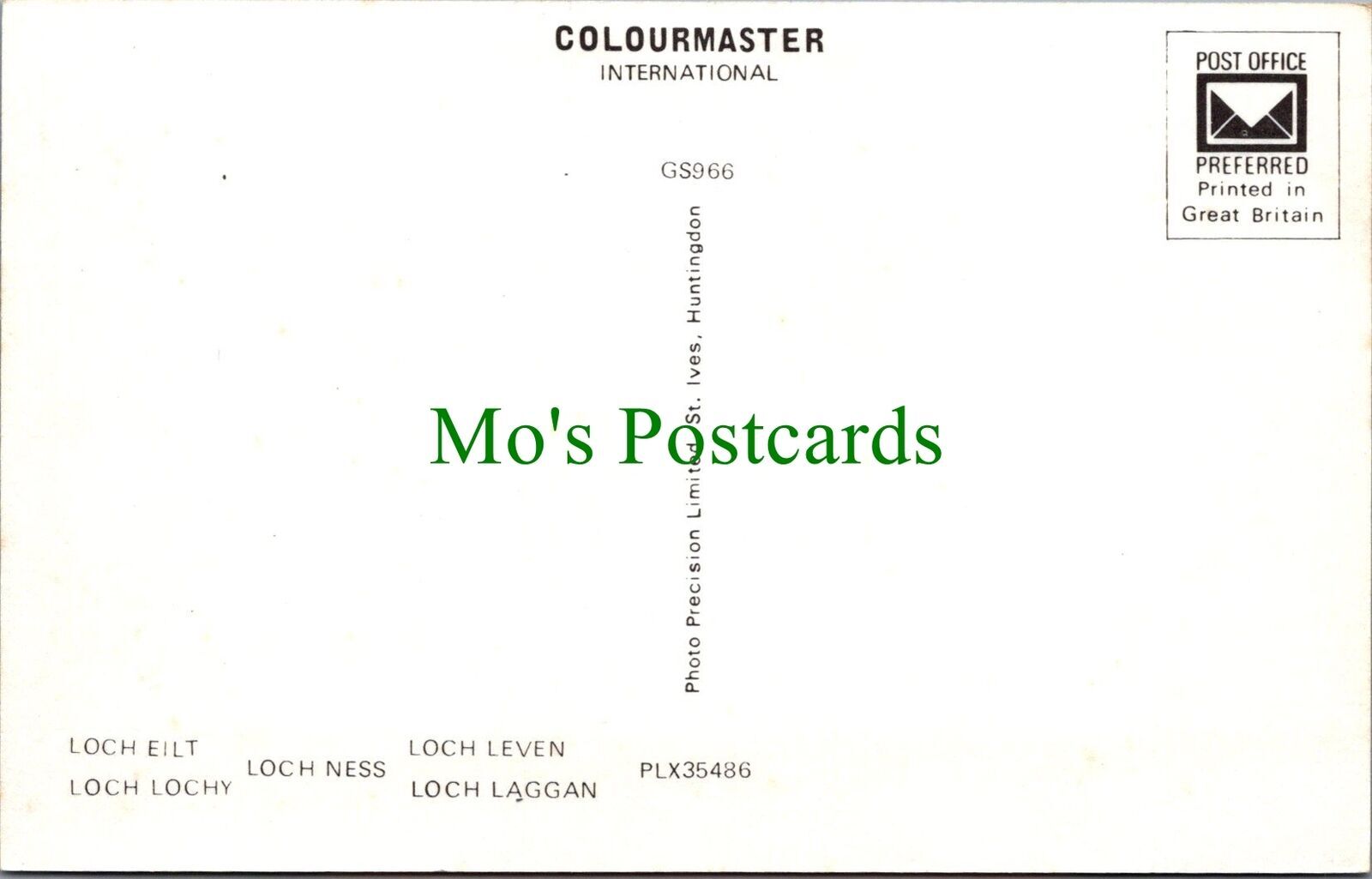 Scotland Postcard - Scottish Lochs, Loch Eilt, Loch Ness, Loch Leven ...