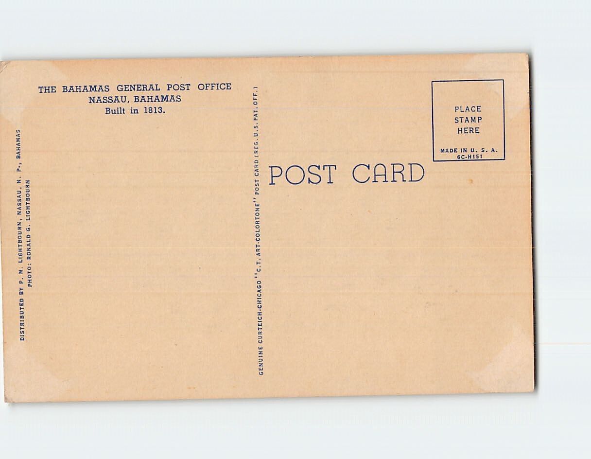 Postcard The Bahamas General Post Office Nassau Bahamas | Latin & South ...