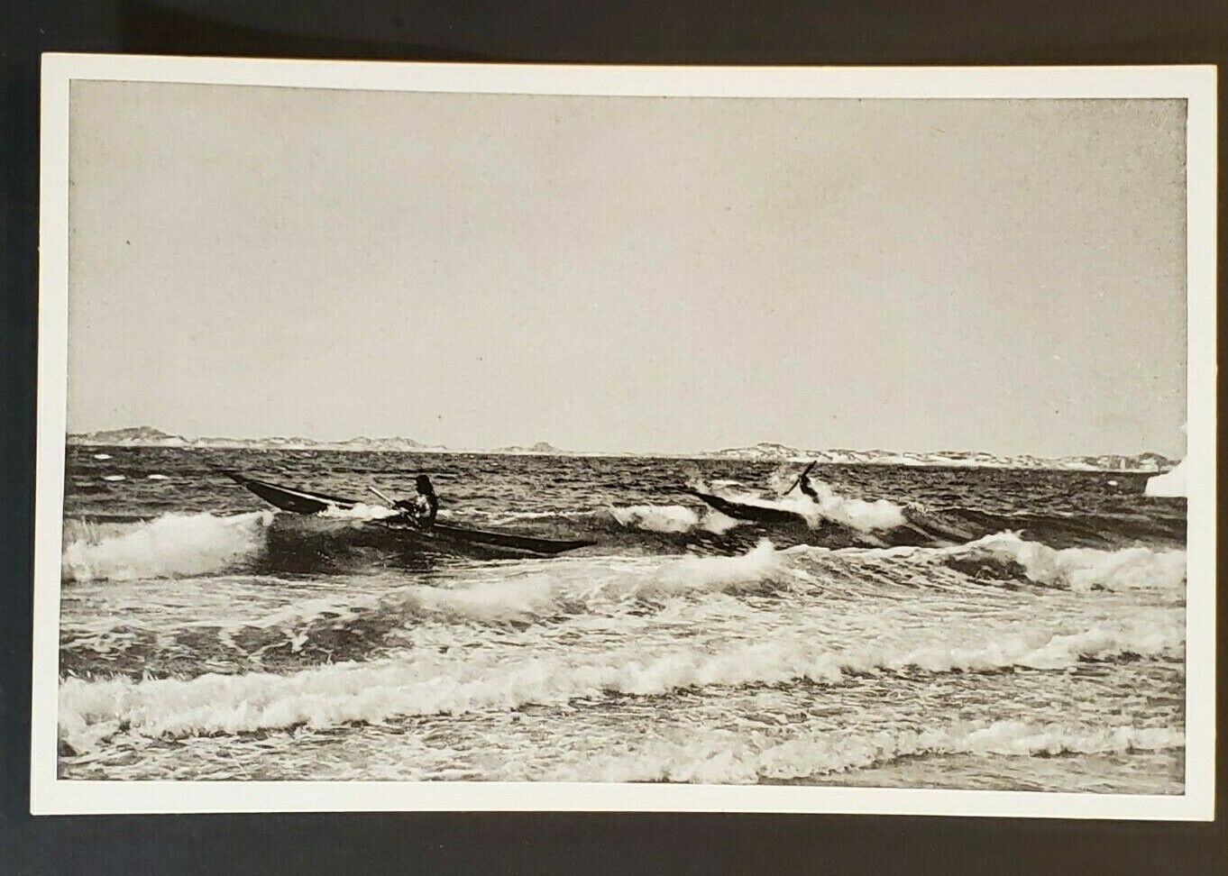 Mint Vintage Greenland Polar Indigenous Inuit Kayaks Surf Real Picture ...