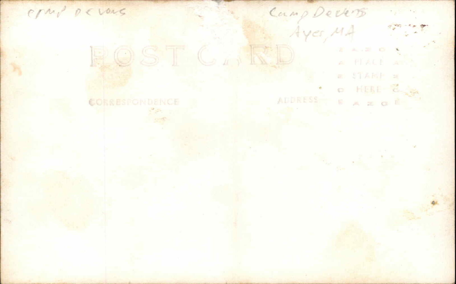 Ayer Mass MA Camp Devens WWII Soldiers Training Real Photo Vintage RPPC ...