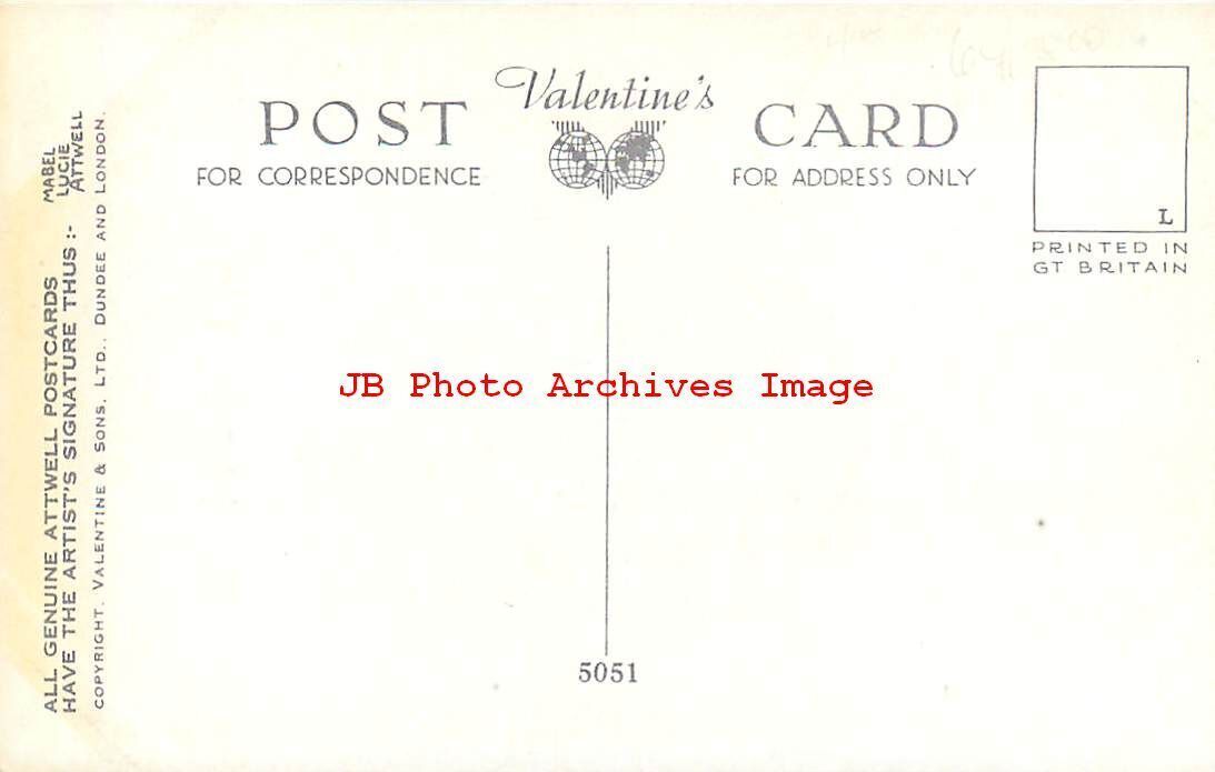 Mabel Lucie Attwell, Valentine No 5051, His Master's Wee Bit Lassie ...