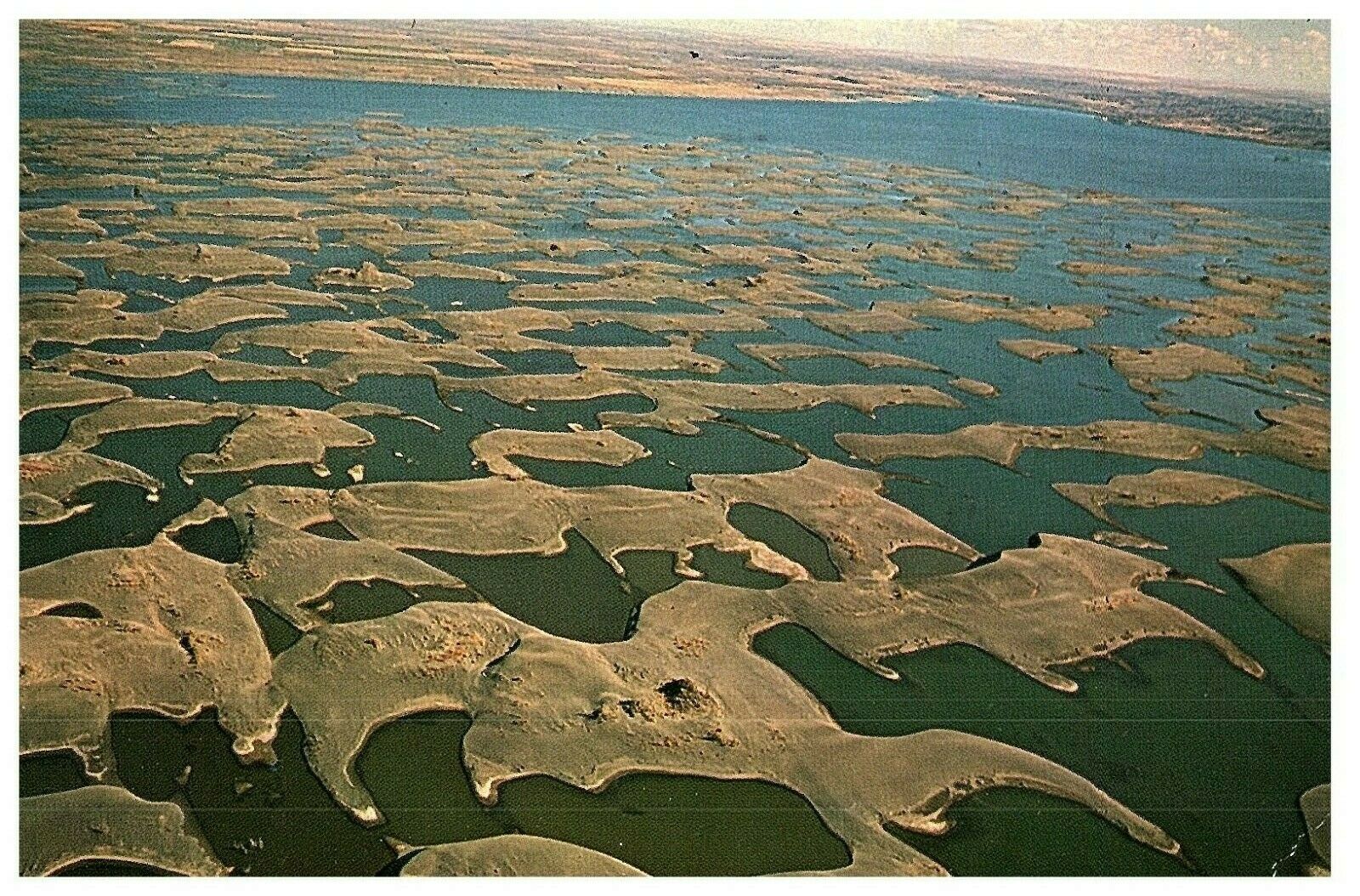 Vintage Aerial View Sand Dunes at Potholes Reservoir Washington ...