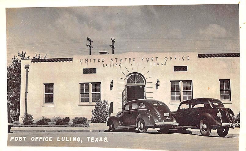 Luling TX Post Office Old Cars in 1942 RPPC Postcard | United States ...