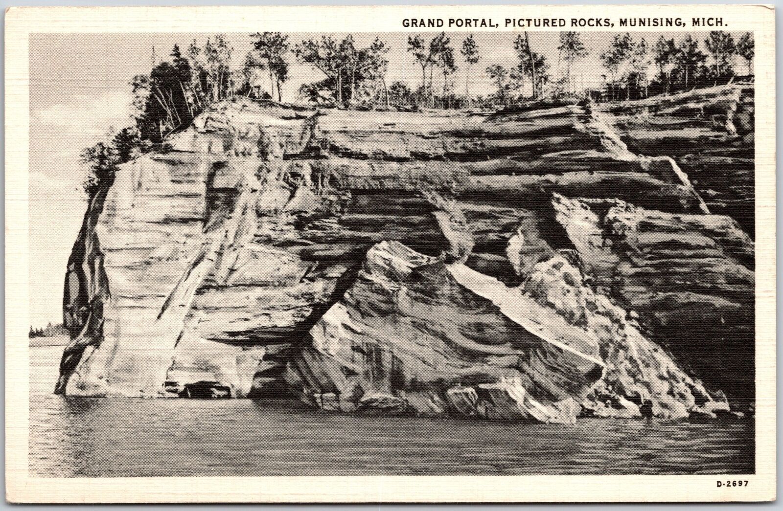 Grand Portal Pictured Rocks Munising Michigan MI Rock Formation ...