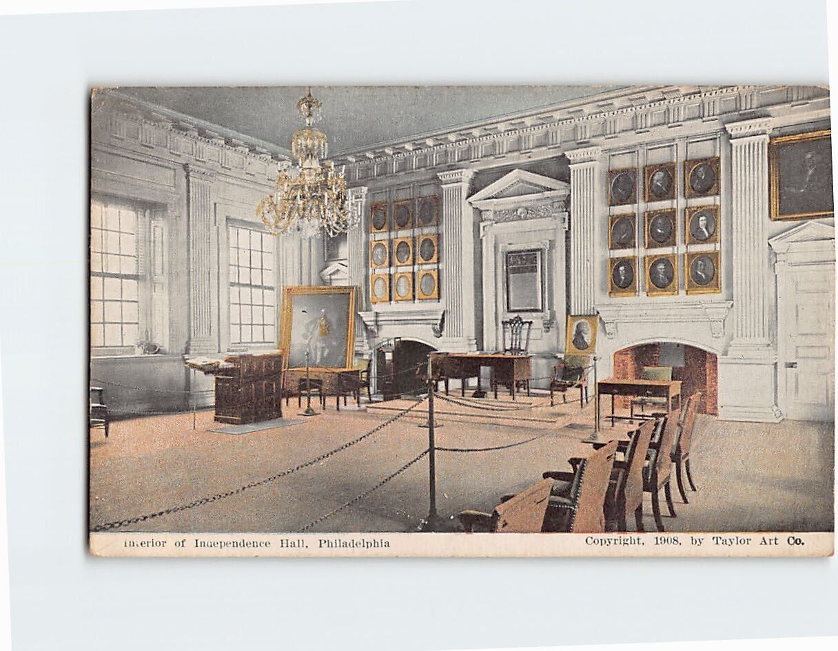 Postcard The Declaration Chamber Interior of Independence Hall ...