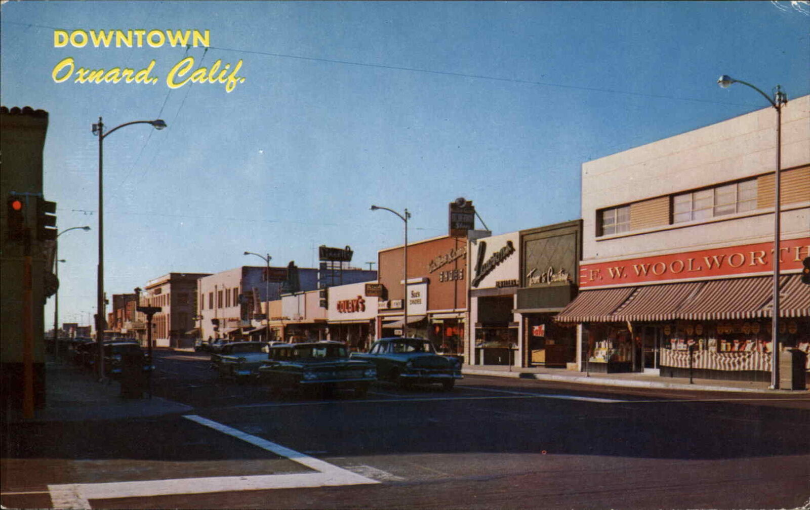 Oxnard California CA Woolworth's Classic Cars Street Scene Vintage ...