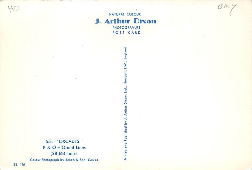 SS Orcades Orient Line Unused | Topics - Other, Postcard / HipPostcard